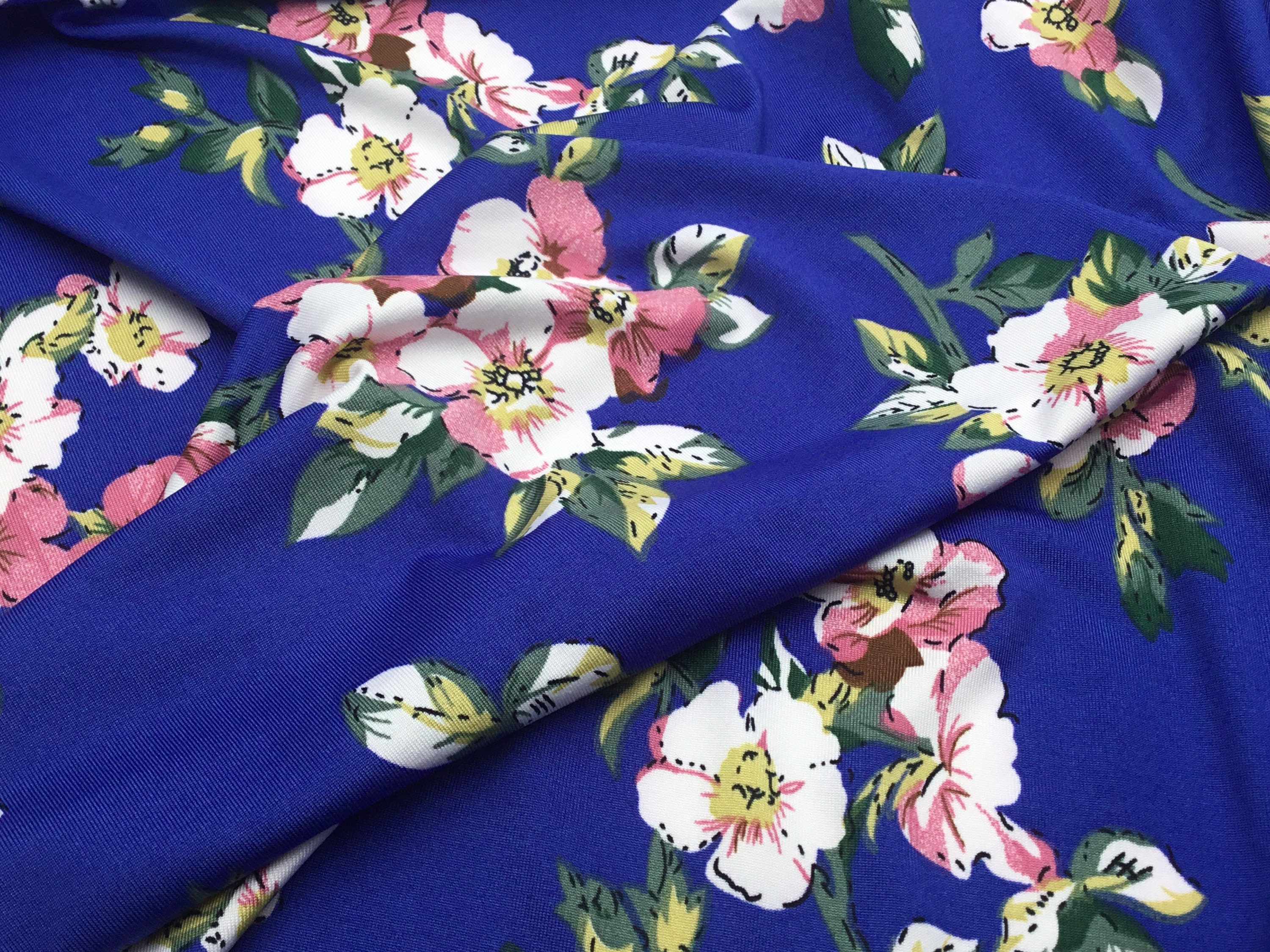 NEW High Class Jersey Floral Print Fabric - Etsy UK