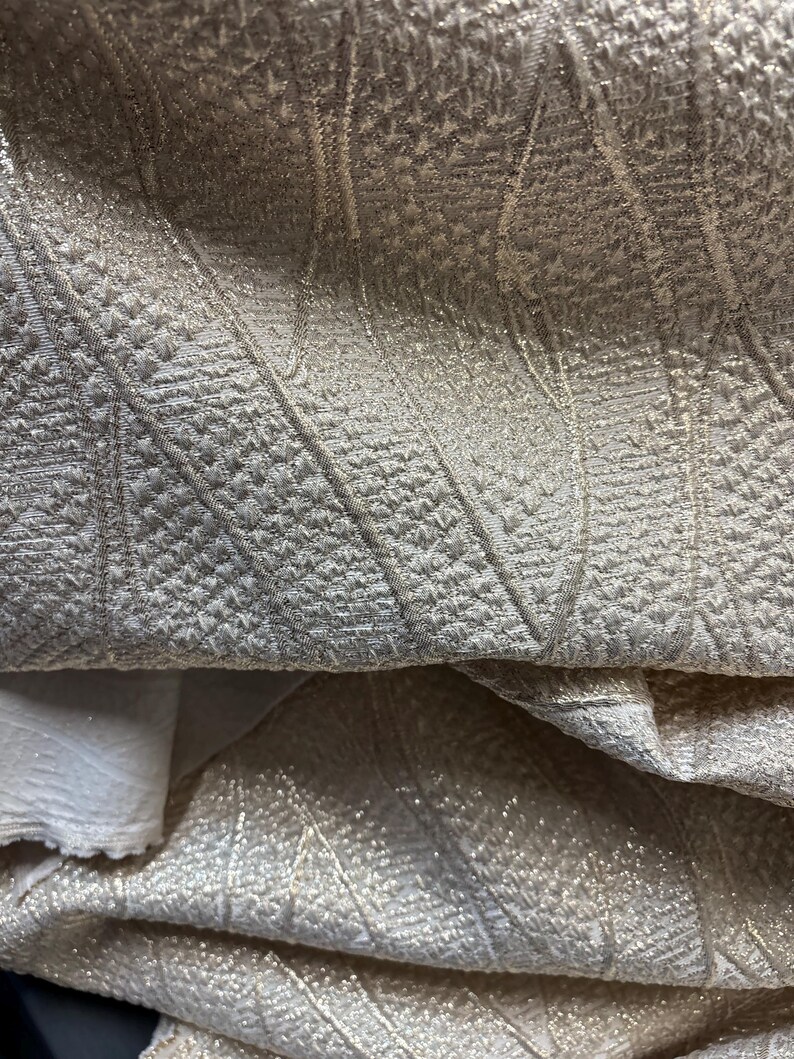 NEW High Class Light Gold Colour Jaquard Brocade Cloque Fabric - Etsy