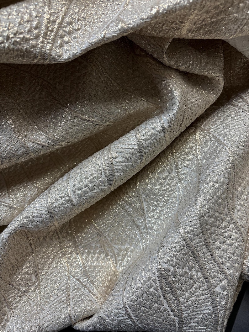 NEW High Class Light Gold Colour Jaquard Brocade Cloque Fabric - Etsy