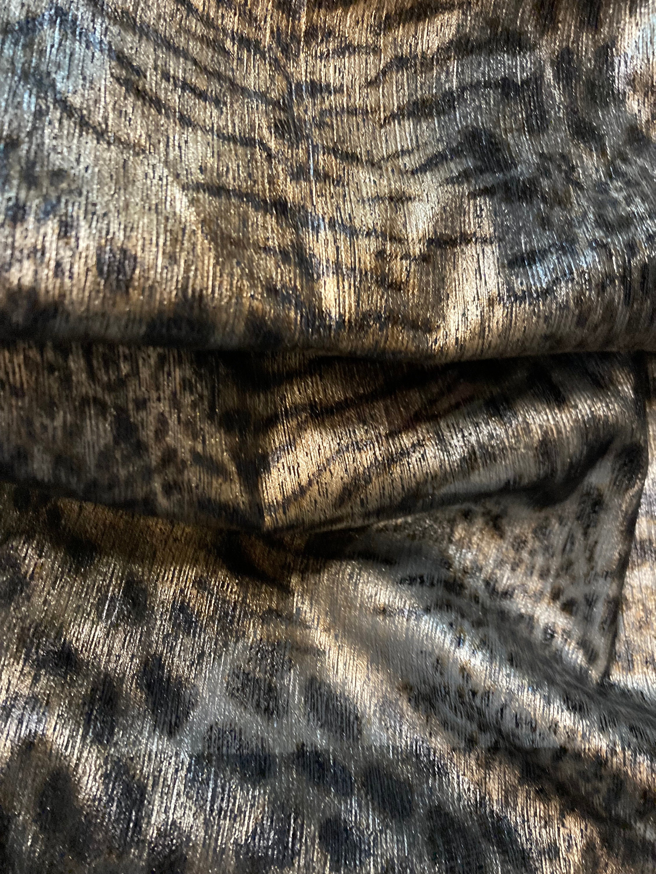 NEW High Class Soft Gold/black Animal Chiffon Foul Print Fashion Fabric ...