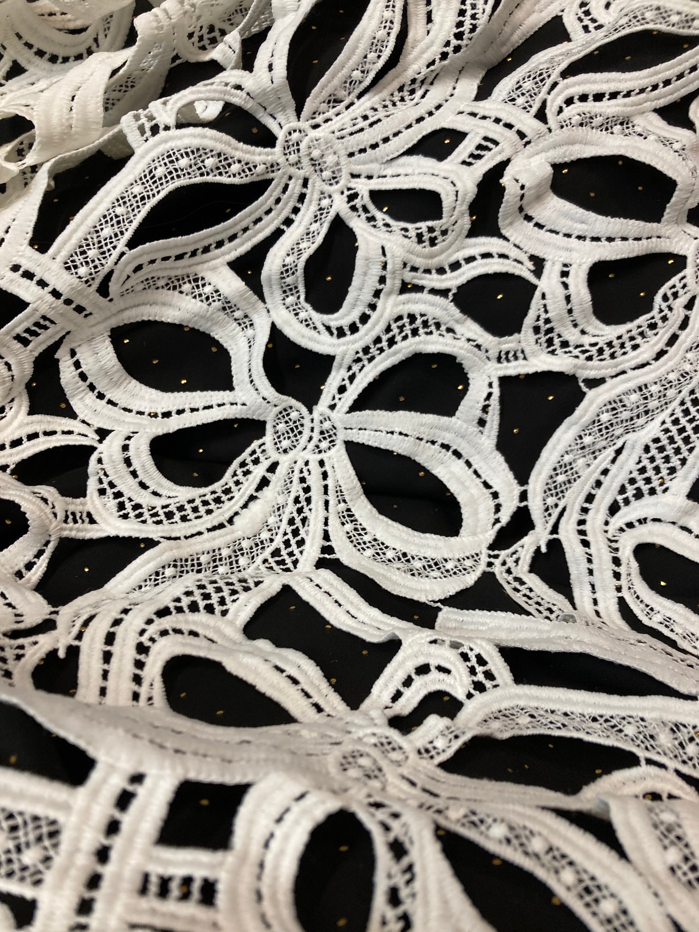 NEW Haute Ivory Cut Floral Crochet Lace Fabric - Etsy