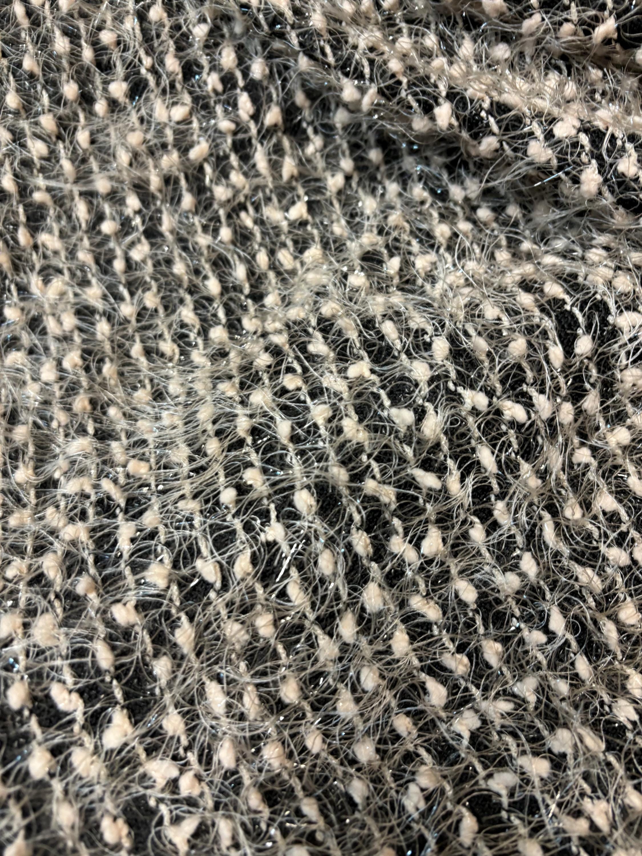 NEW High Class Cream/black Stretch Jersey Boucle Fabric - Etsy