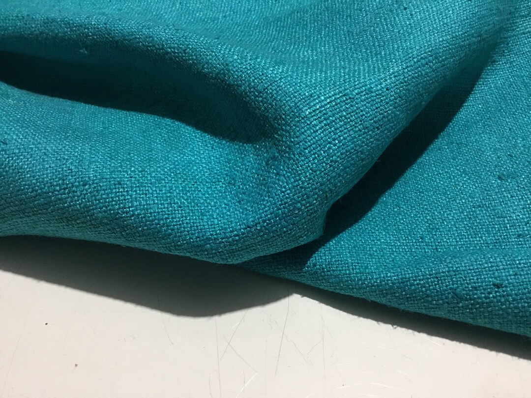 NUEVA tela de seda 100% cruda turquesa de alta calidad - Etsy España