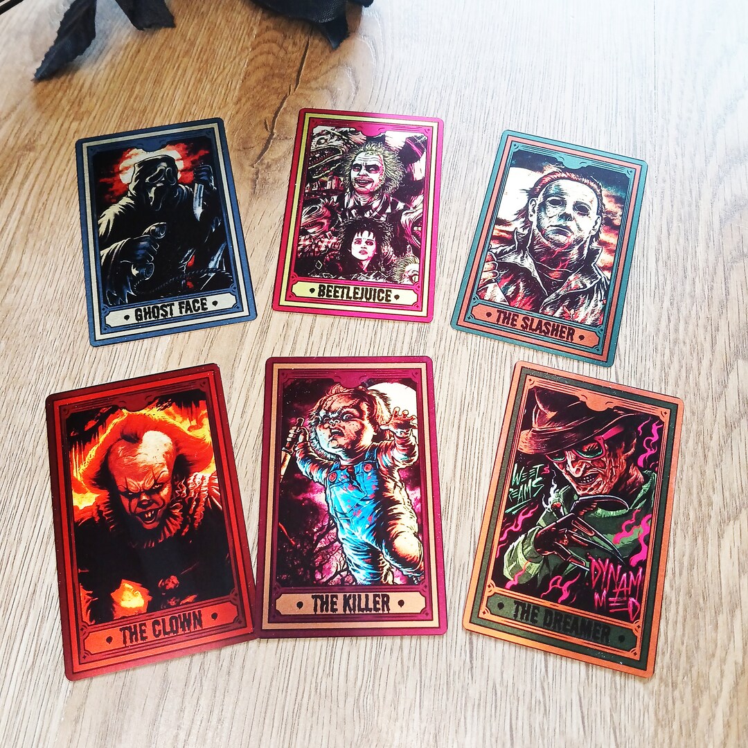 Tarot Card Horror Metal Playing Card Bookmarks Classic Horror Book Gift ...