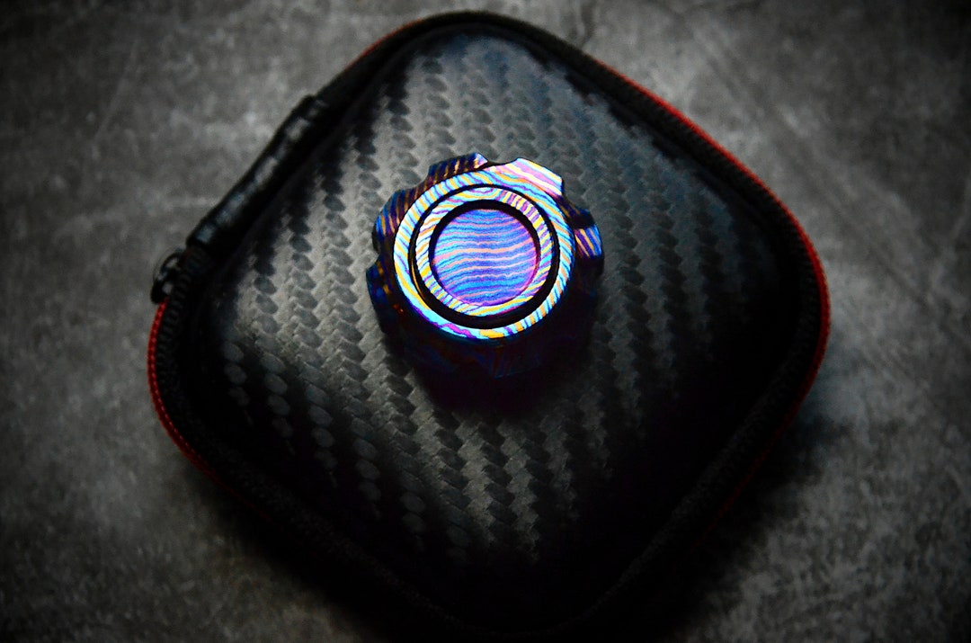 Mini Gear Timascus Spinner EDC Fidget Toy - Etsy
