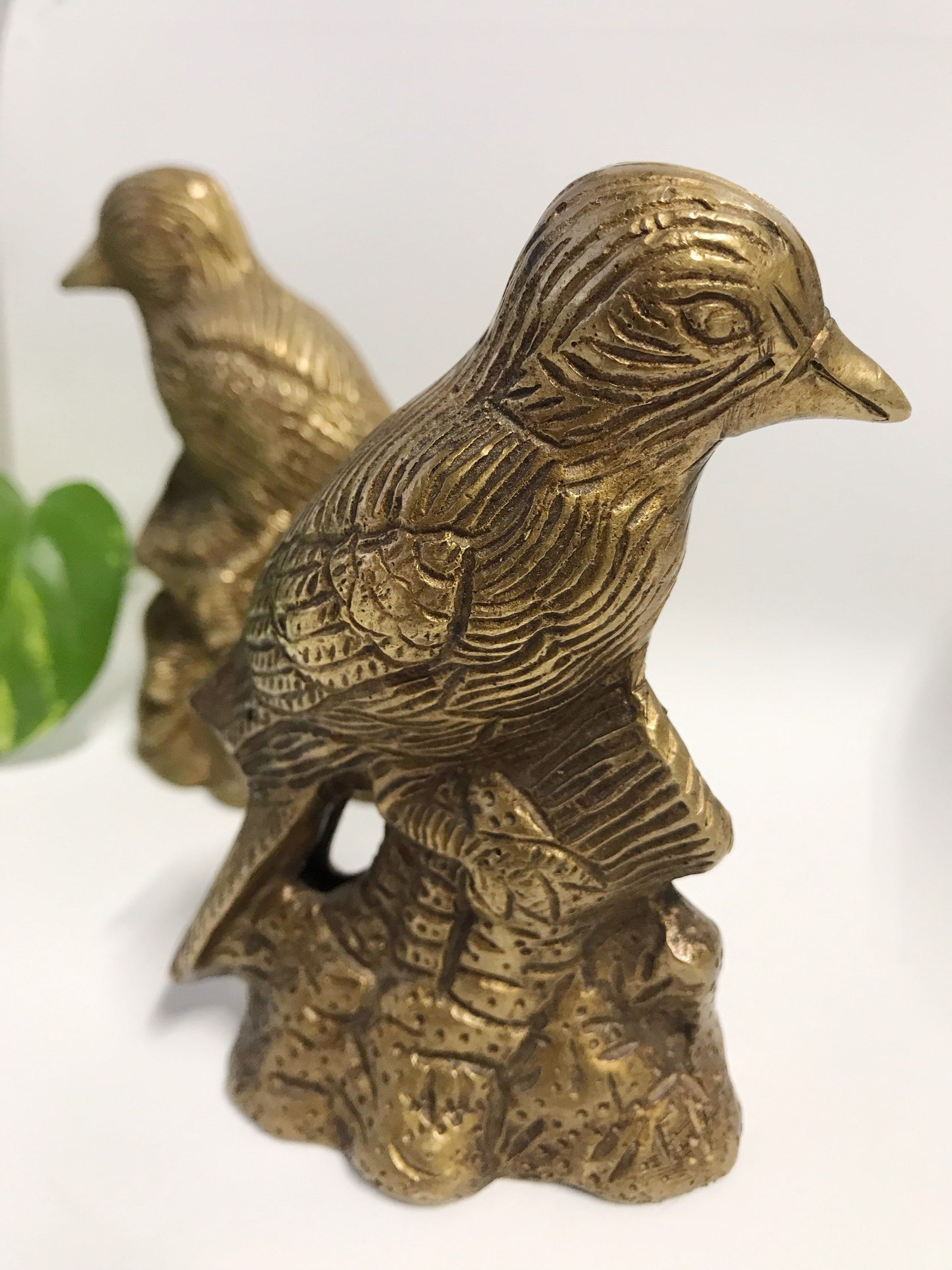 Set of Two Metal Bird Figurines Love Birds - Etsy