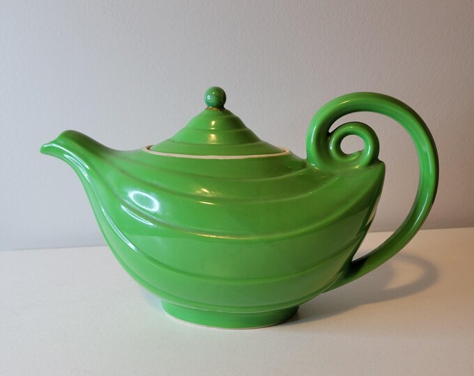 Vintage Hall Aladdin Genie Style Emerald Green Teapot Art Deco USA - Etsy