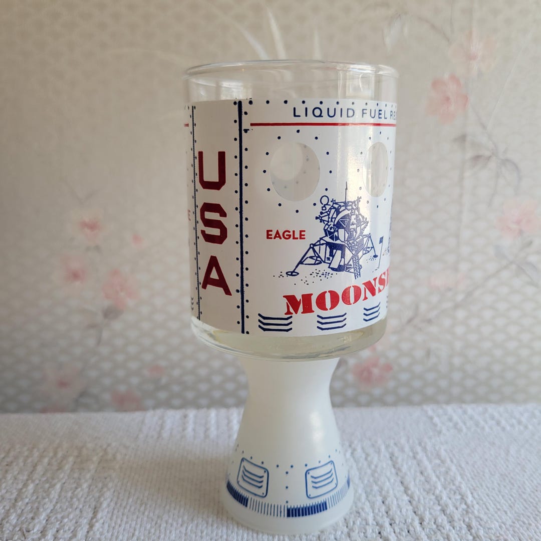 Vintage NASA Apollo 11 Moonshot Drinking Glass - Etsy