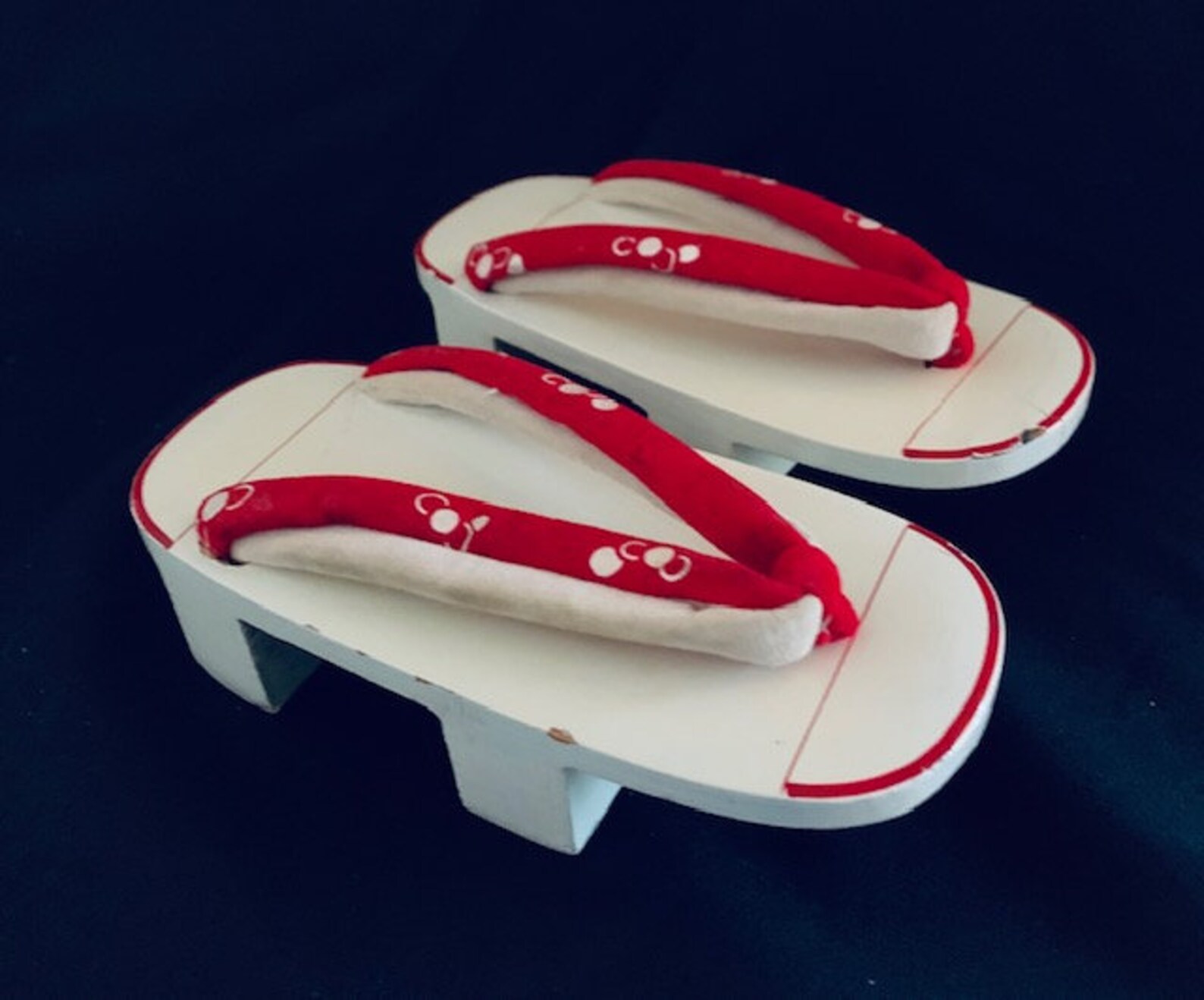 Vintage Japanese Wooden Lacquer Geisha Sandals Shoes 1940s/50s Slipper ...