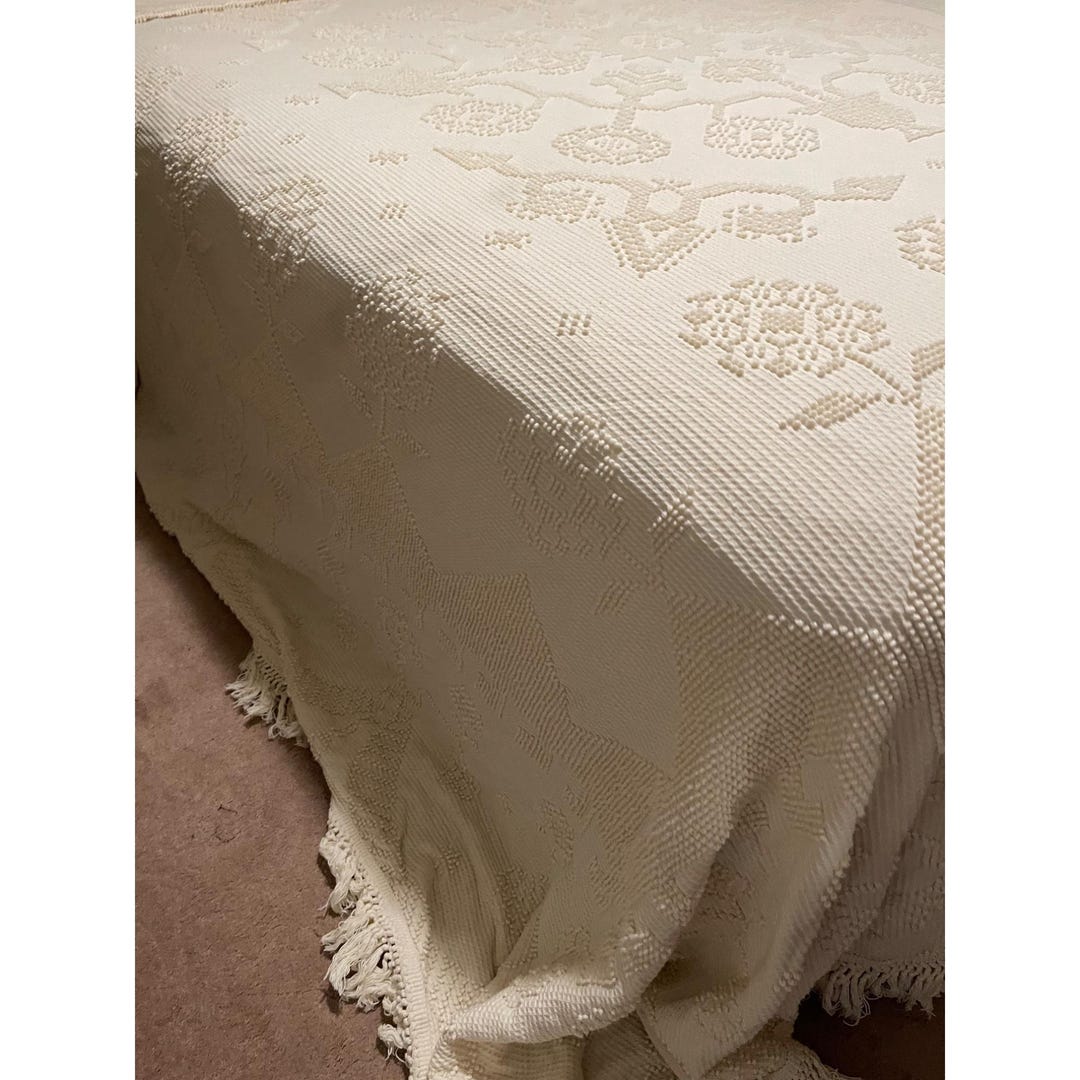 Vintage Bates Bedspread G Washington Dual King Sz Chenille 104 X 106 - Etsy