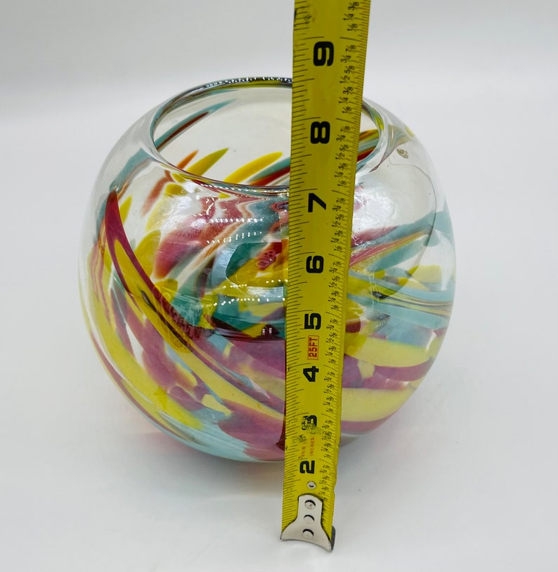 Handblown Multicolor Vase - Etsy