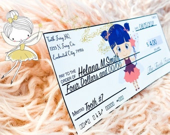 Editable Tooth Fairy Check - Etsy