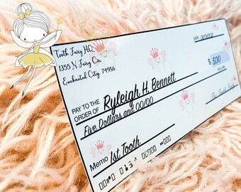 Editable Tooth Fairy Check - Etsy