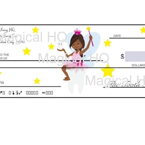 Editable Tooth Fairy Check - Etsy