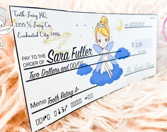 Editable Tooth Fairy Check - Etsy