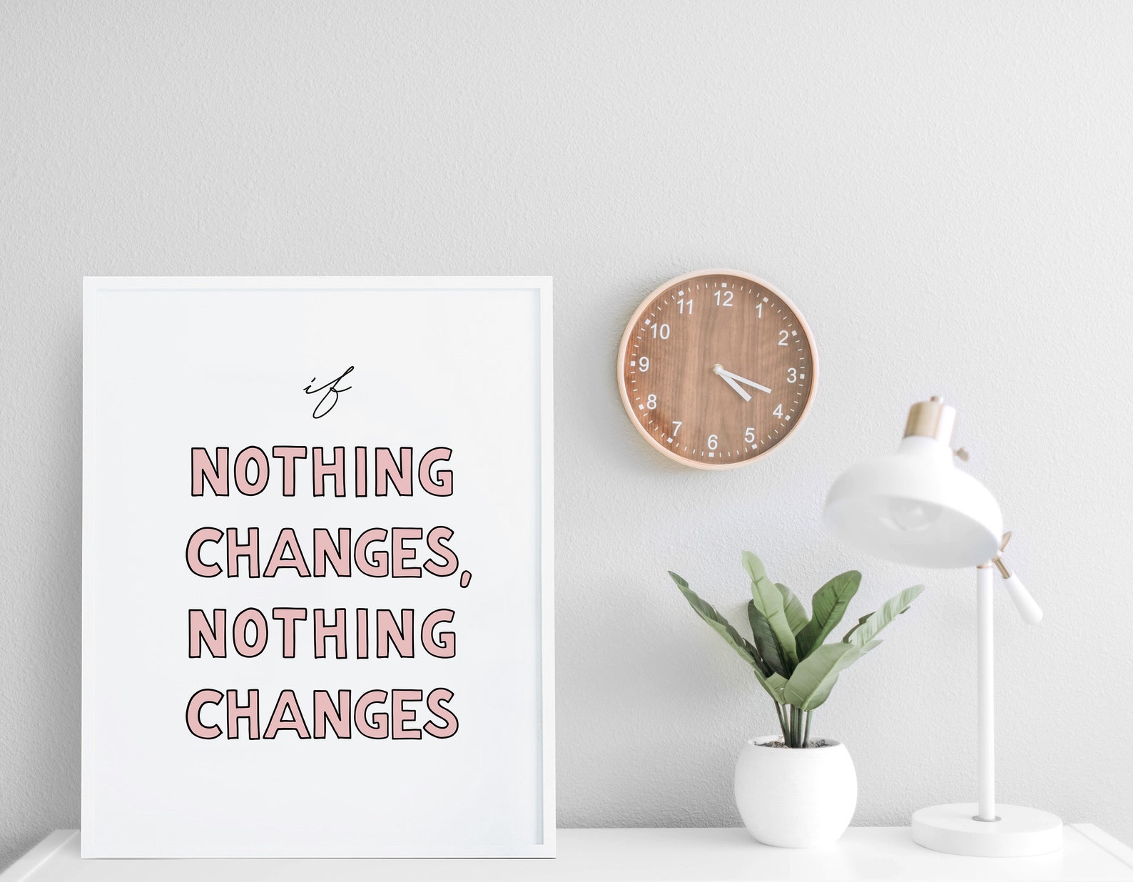 Pink Motivational Quote, Encouragement Gift, Positive Quotes Poster ...