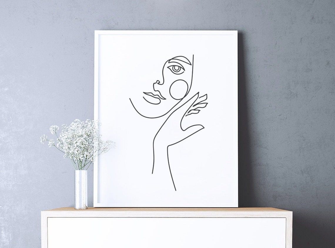 Line Art Print Line Drawing Printable Elegant Printable - Etsy