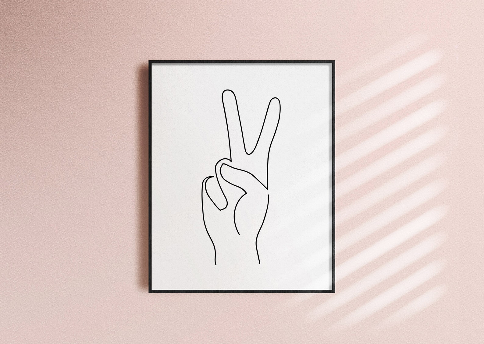 Line Art Hand Print, Line Drawing Printable, Cool Printable, Funny ...