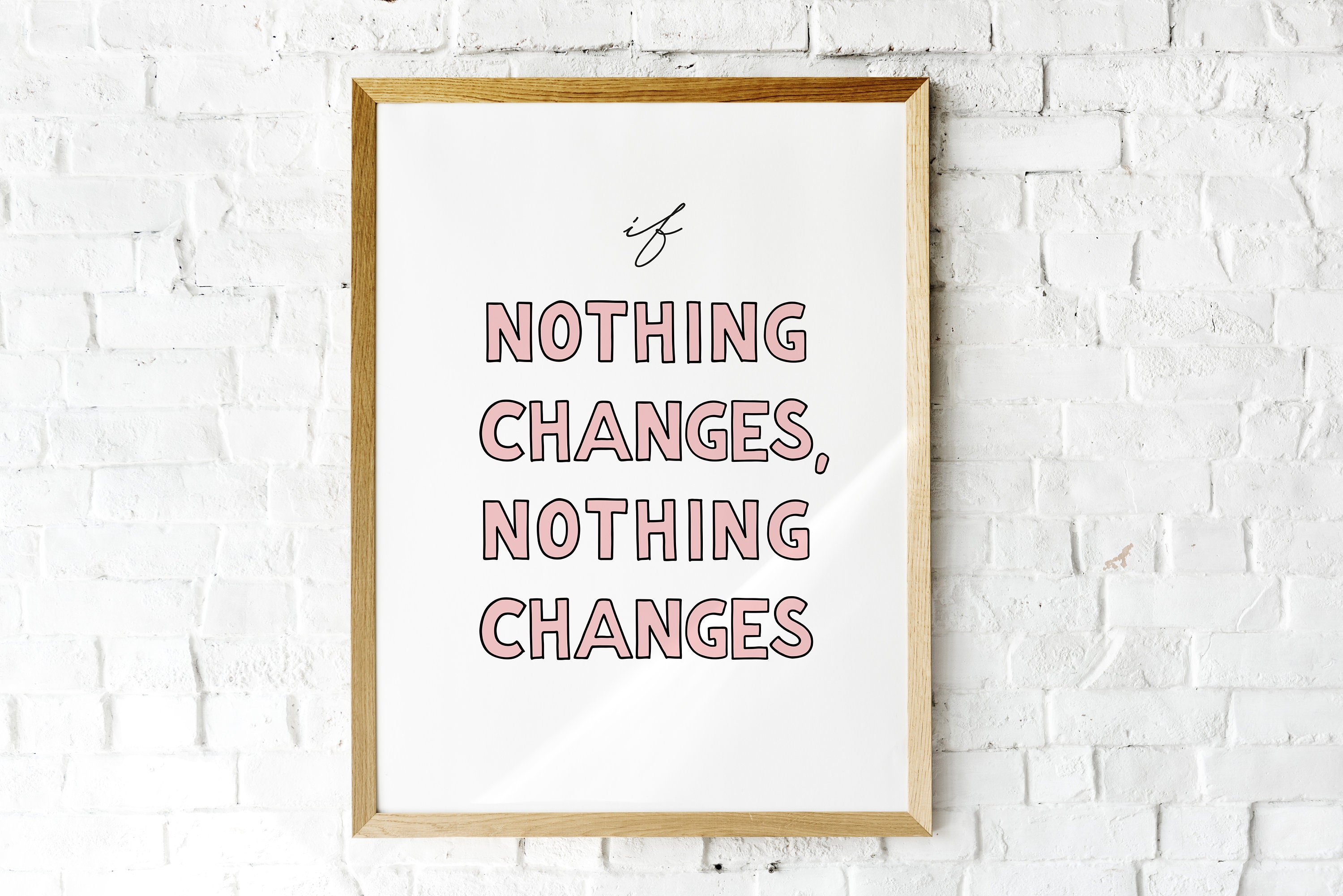 Pink Motivational Quote, Encouragement Gift, Positive Quotes Poster ...