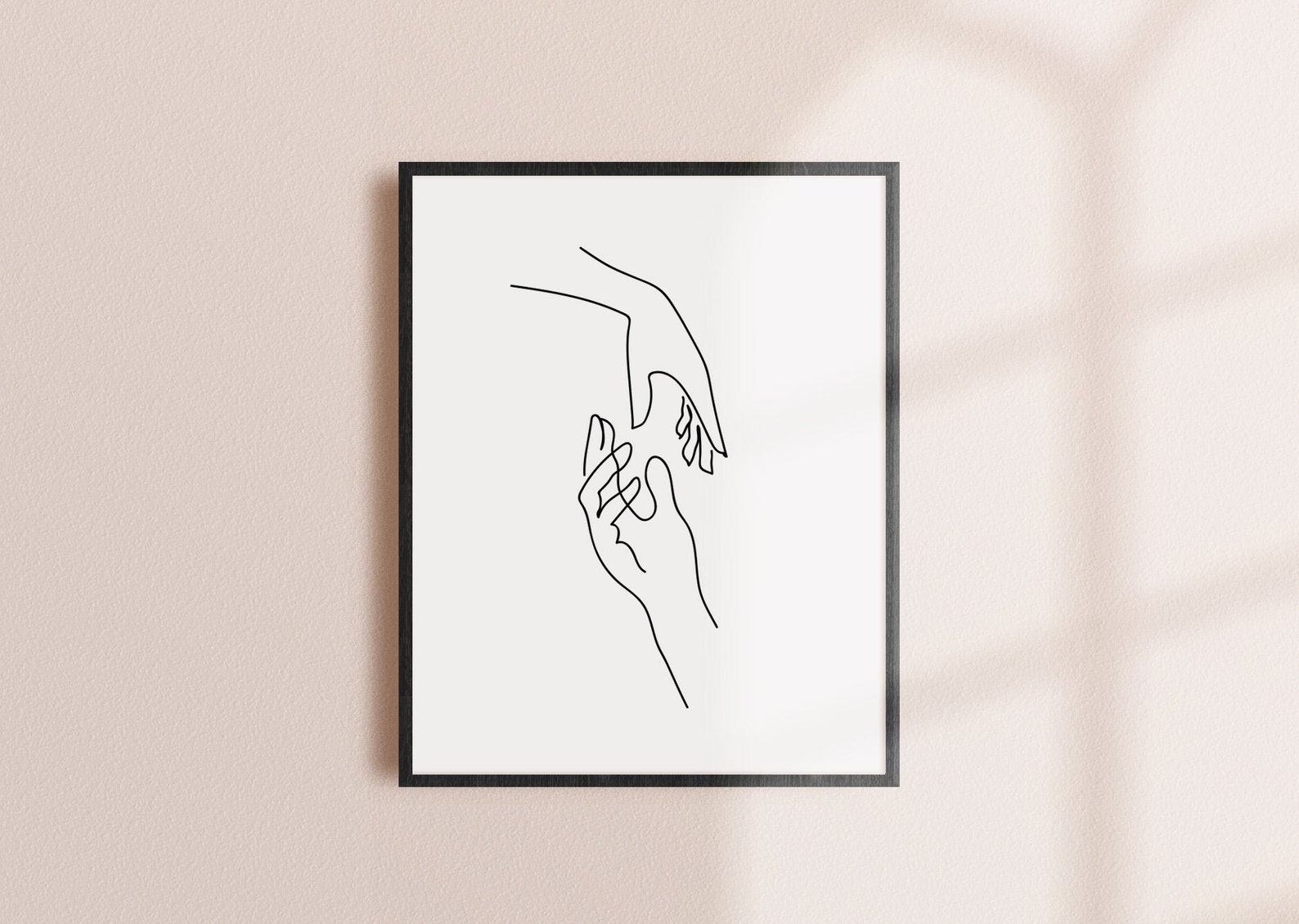 Line Art Hands Print Line Drawing Printable Love Printable - Etsy