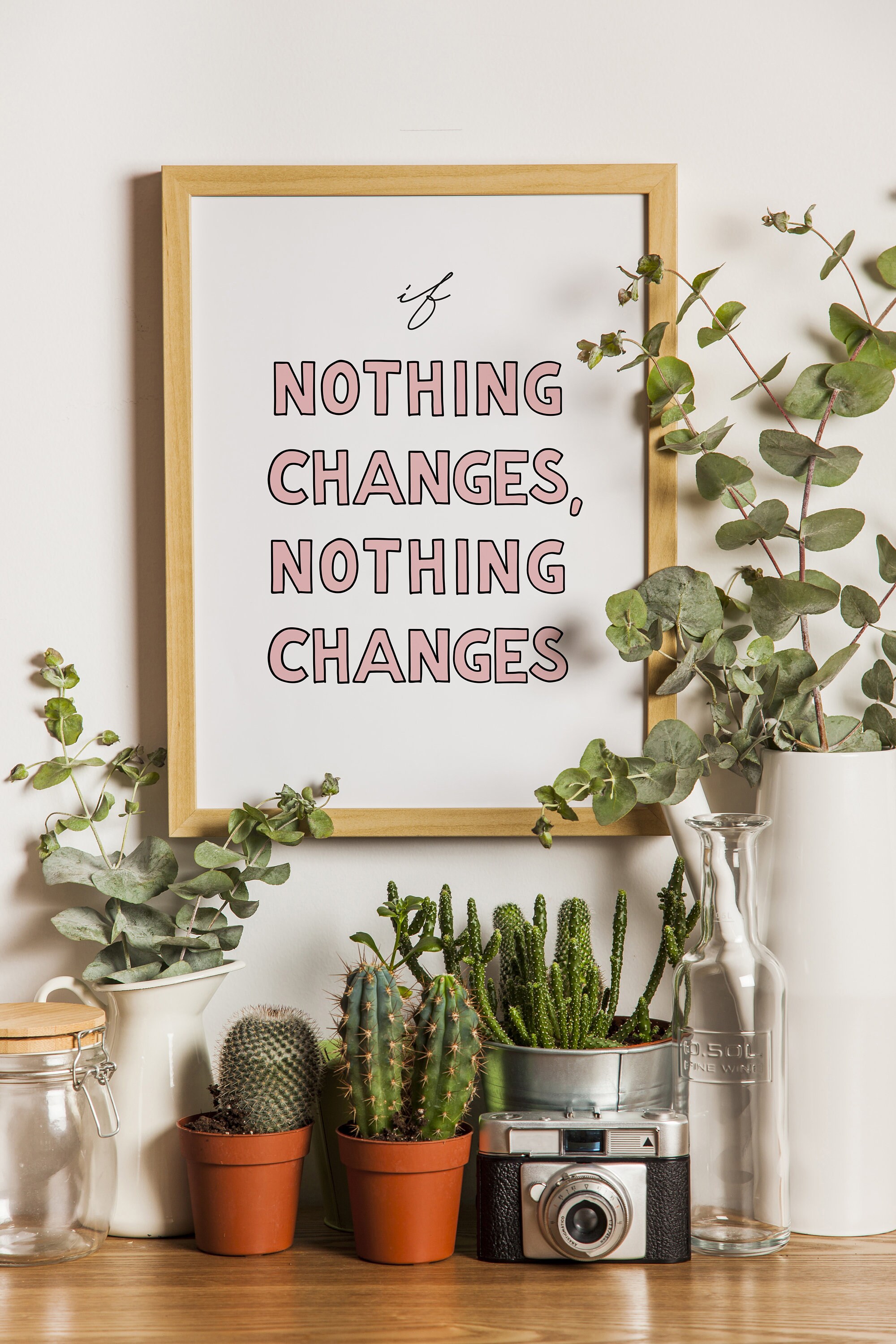 Pink Motivational Quote, Encouragement Gift, Positive Quotes Poster ...