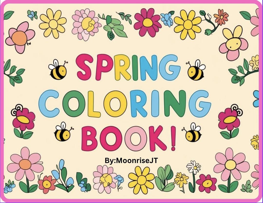 Spring Coloring Book Savings Challenge! - Etsy