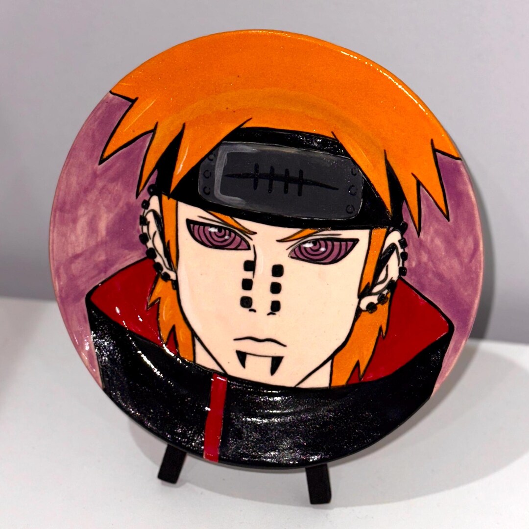 Pain Akatsuki Plate – Hand-painted Naruto, 2 Shapes Available - Etsy