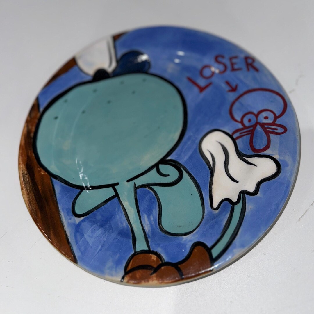 Squidward Loser Meme Plate – Hand-painted Spongebob Dish - Etsy