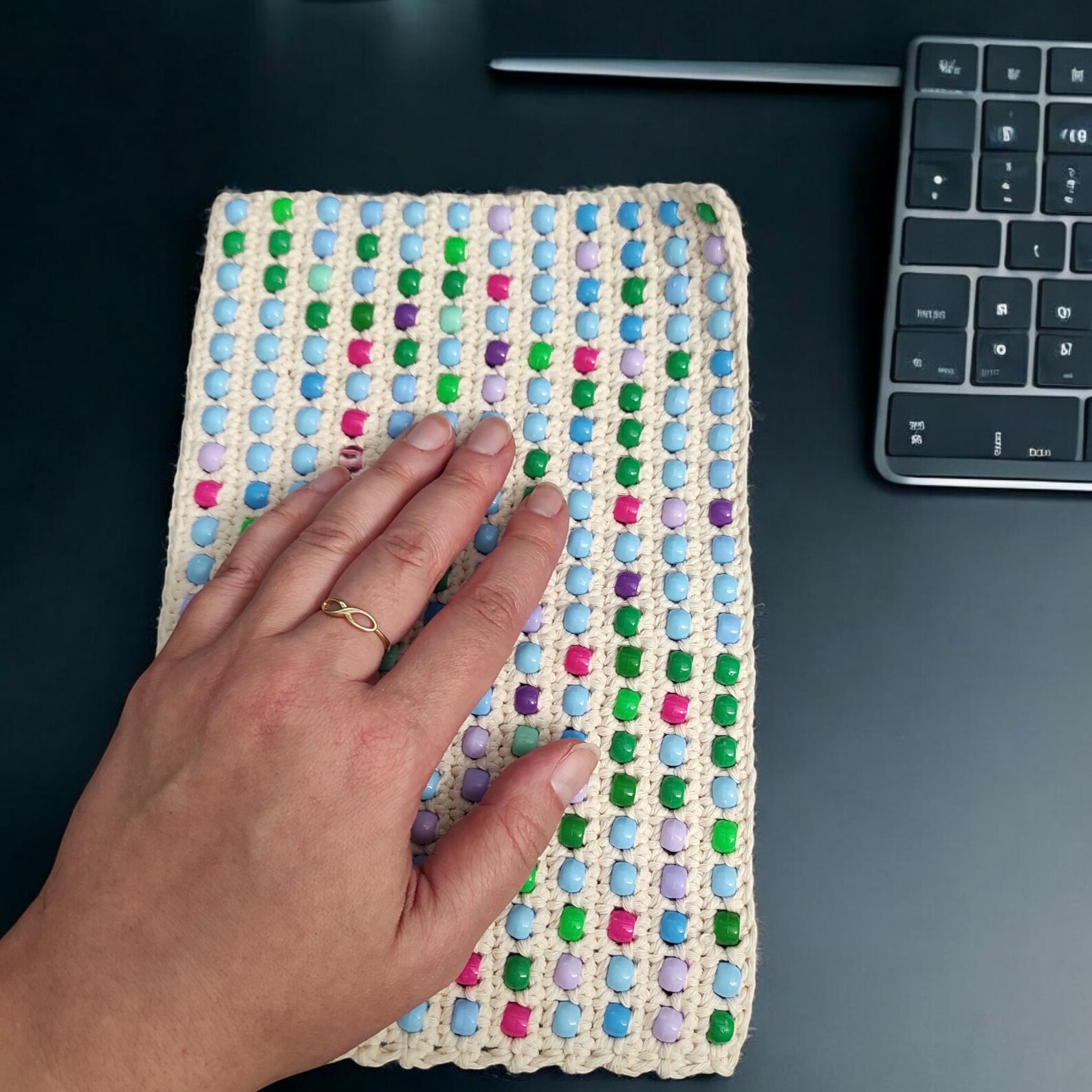 Stim Busy Hands Activity Mat With Rolling Beads Hand Sensory Rolling ...