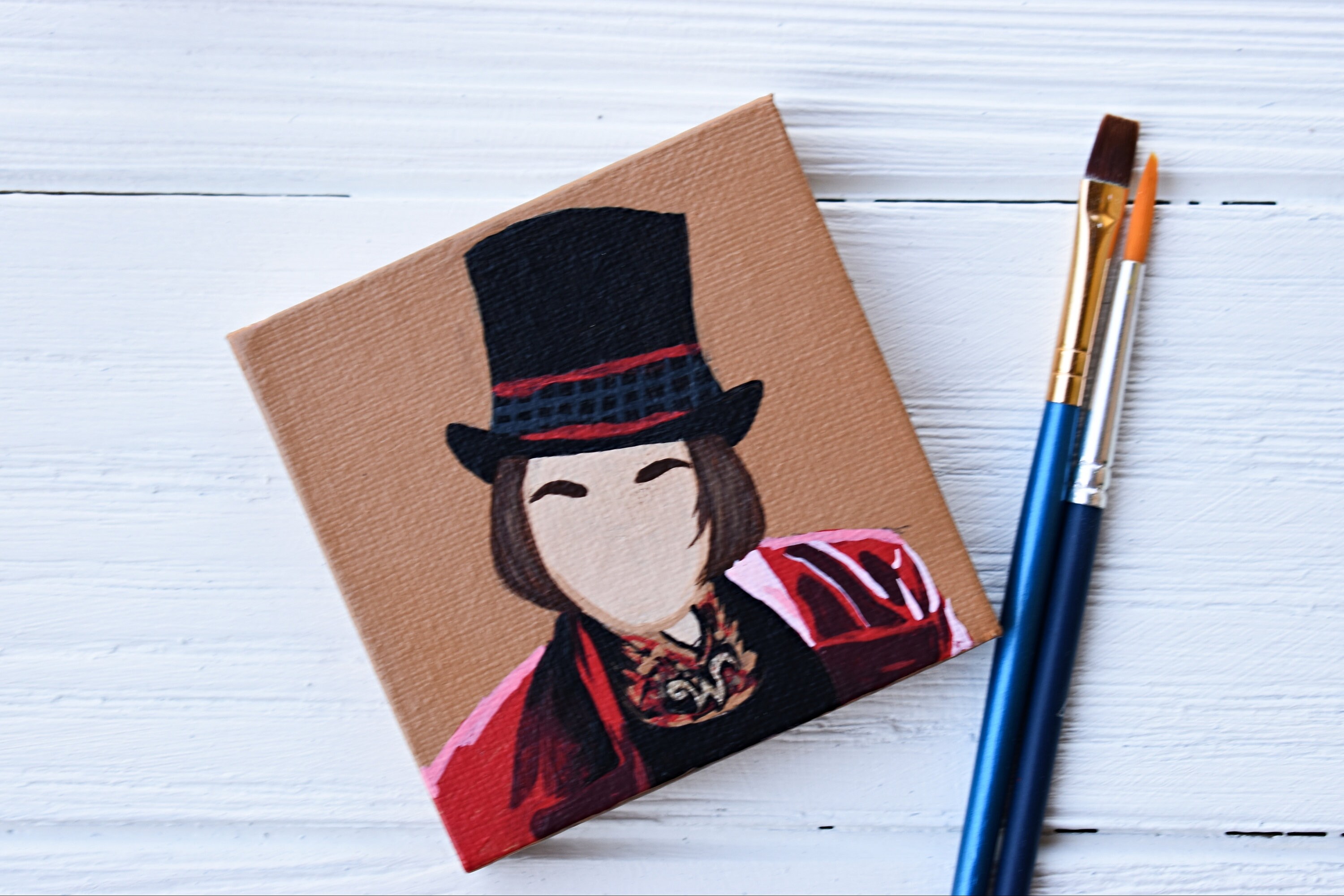 Faceless Art Hand Painted Faceless Celebrities Portrait Small - Etsy