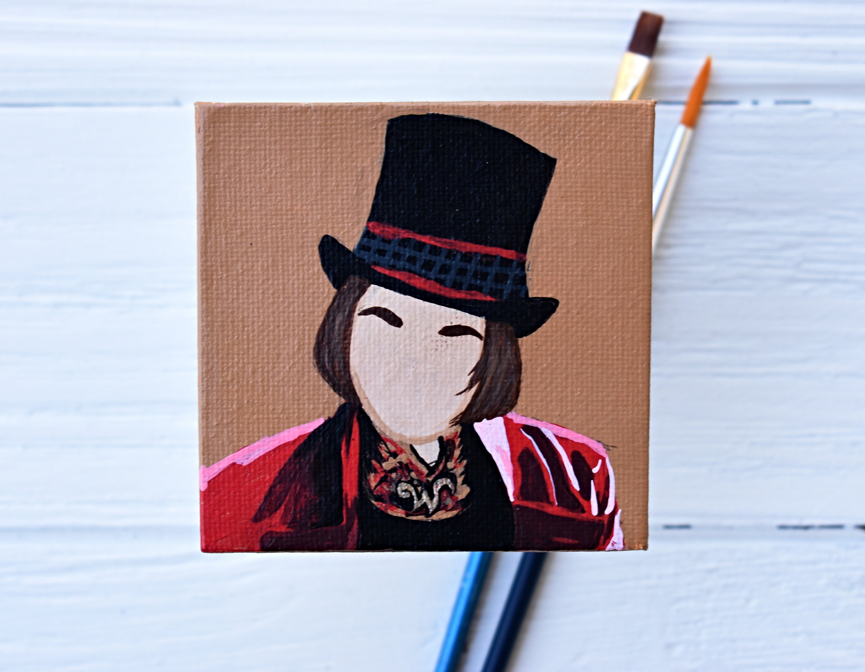 Faceless Art Hand Painted Faceless Celebrities Portrait Small - Etsy