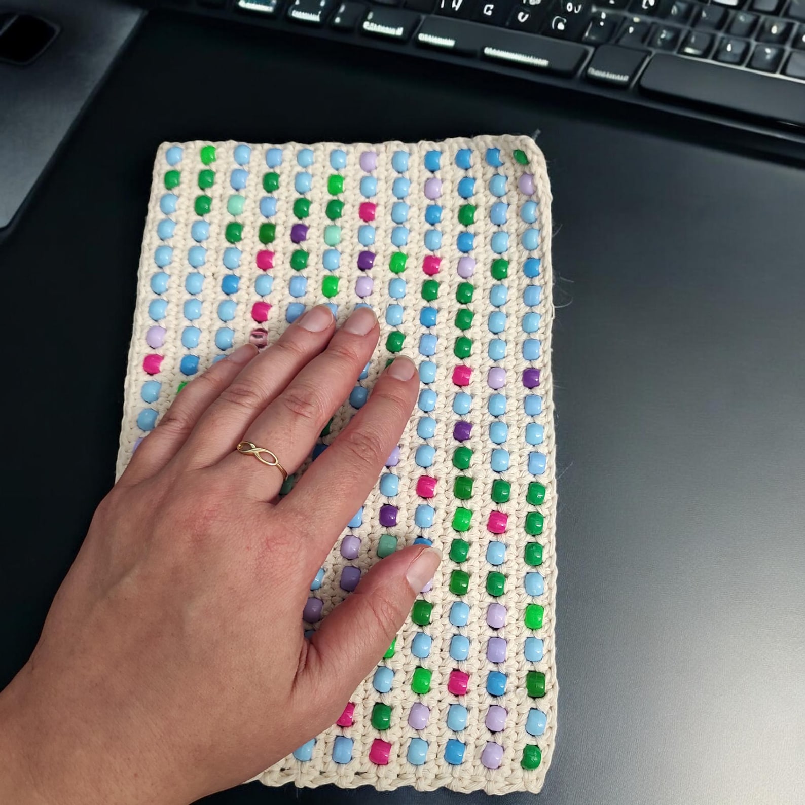 Stim Busy Hands Activity Mat With Rolling Beads Hand Sensory Rolling ...