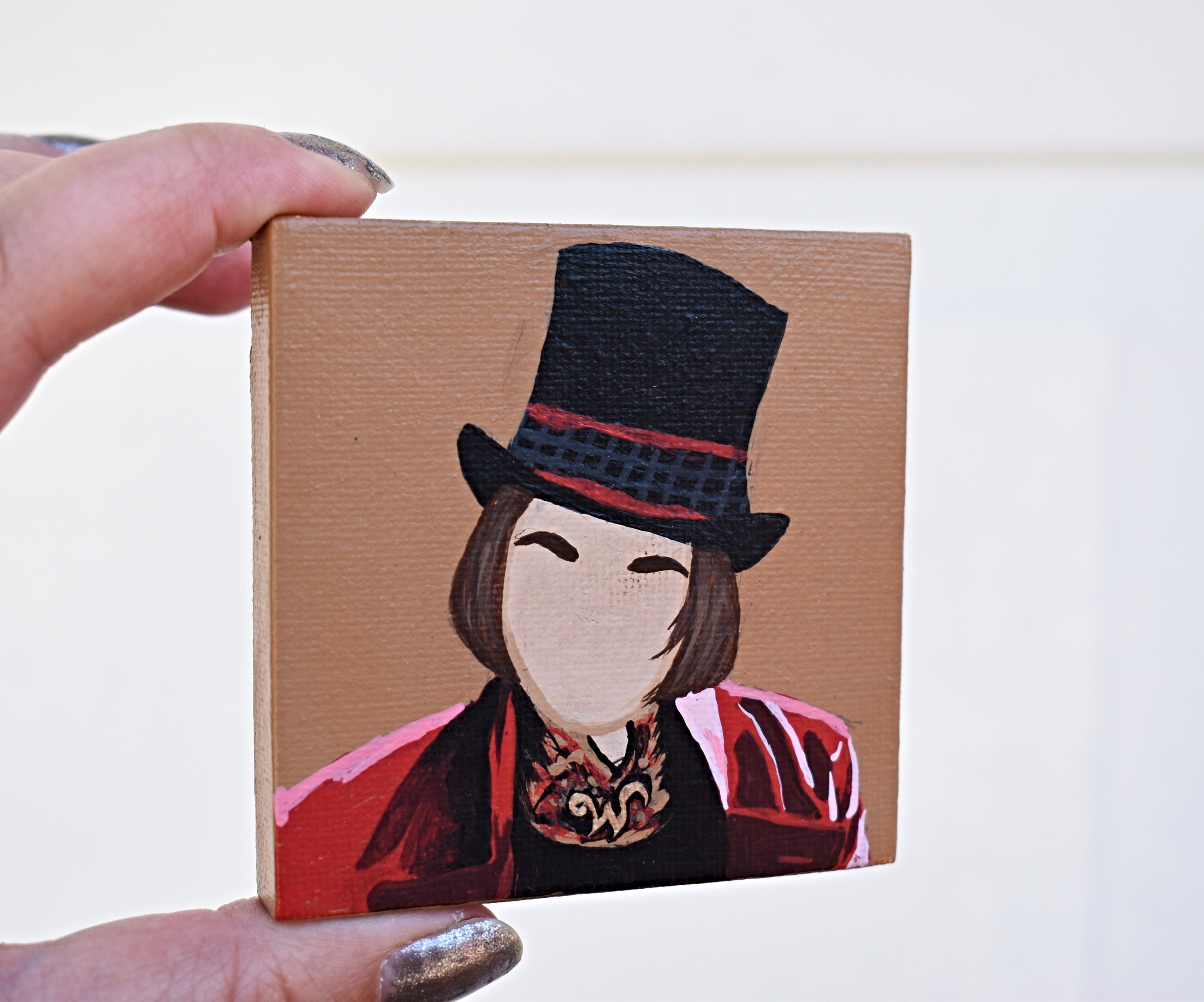 Faceless Art Hand Painted Faceless Celebrities Portrait Small - Etsy