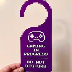 Do Not Disturb Gaming in Progress Sign Door Hanger Gift for Bestie ...