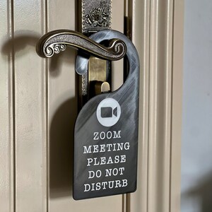 Work From Home Do Not Disturb Door Sign Meeting in Progress Sign Gift ...