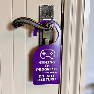 Do Not Disturb Gaming in Progress Sign Door Hanger Gift for Bestie ...