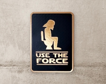 Darth Vader 'use the Force' 3D Bathroom Sign | Star Wars Decor - Etsy ...