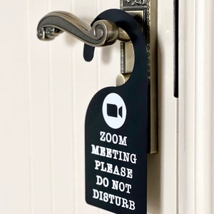 Work From Home Do Not Disturb Door Sign Meeting in Progress Sign Gift ...