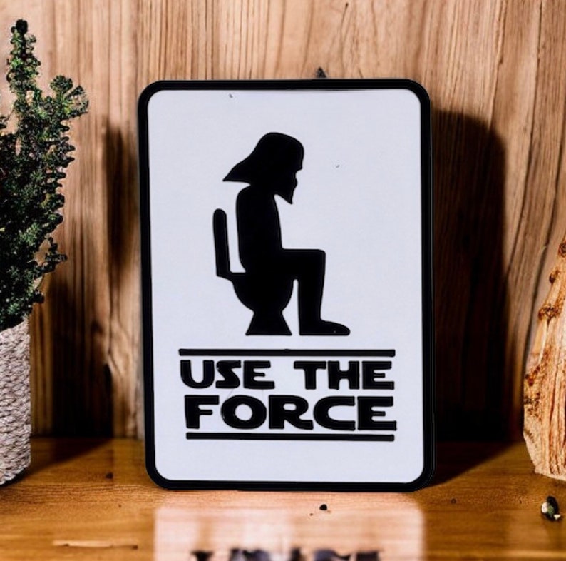 Star Wars Use the Force Bathroom Decor Darth Vader Home Decor - Etsy