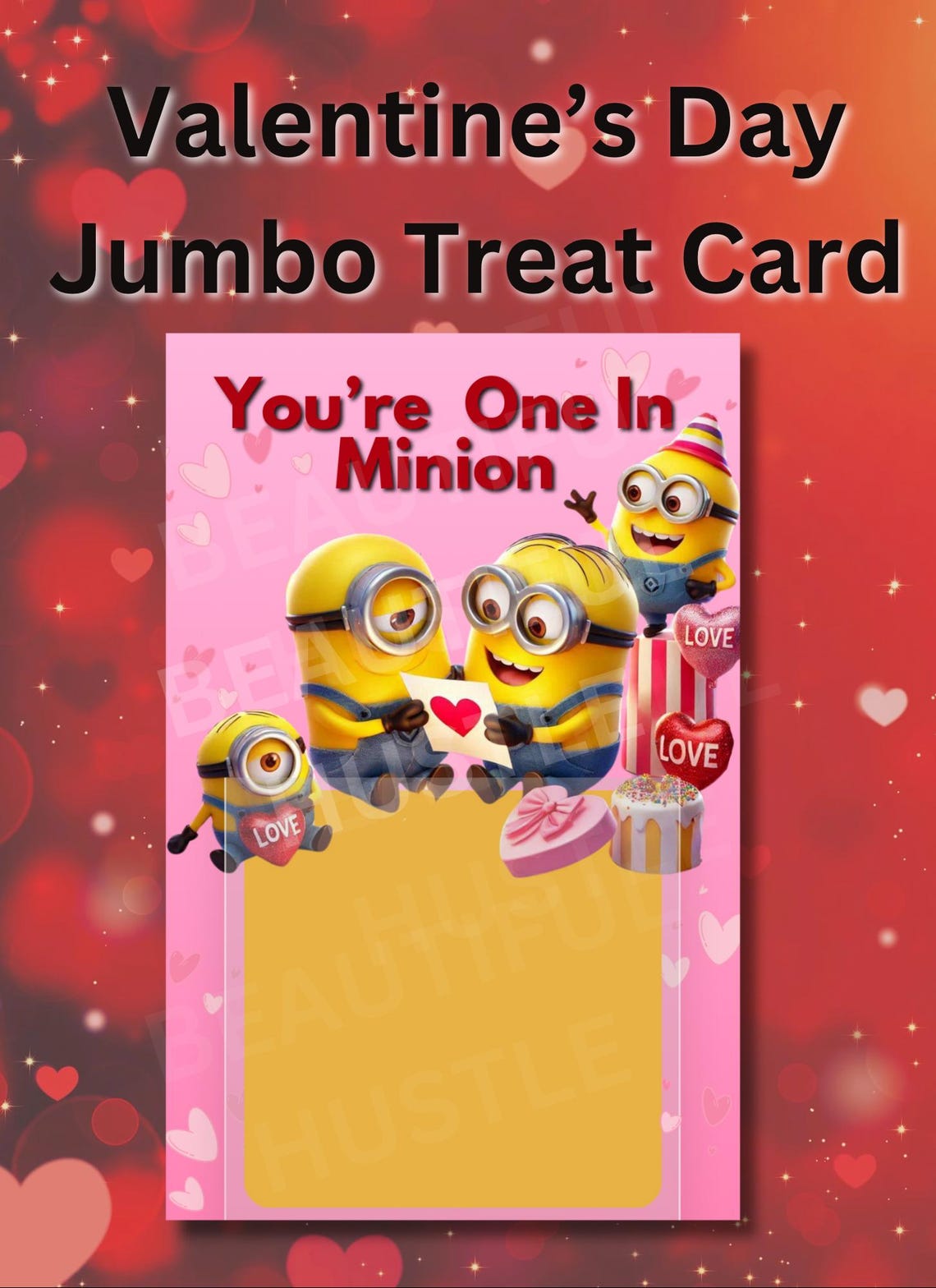 Jumbo Valentine’s Day Card Template - Etsy