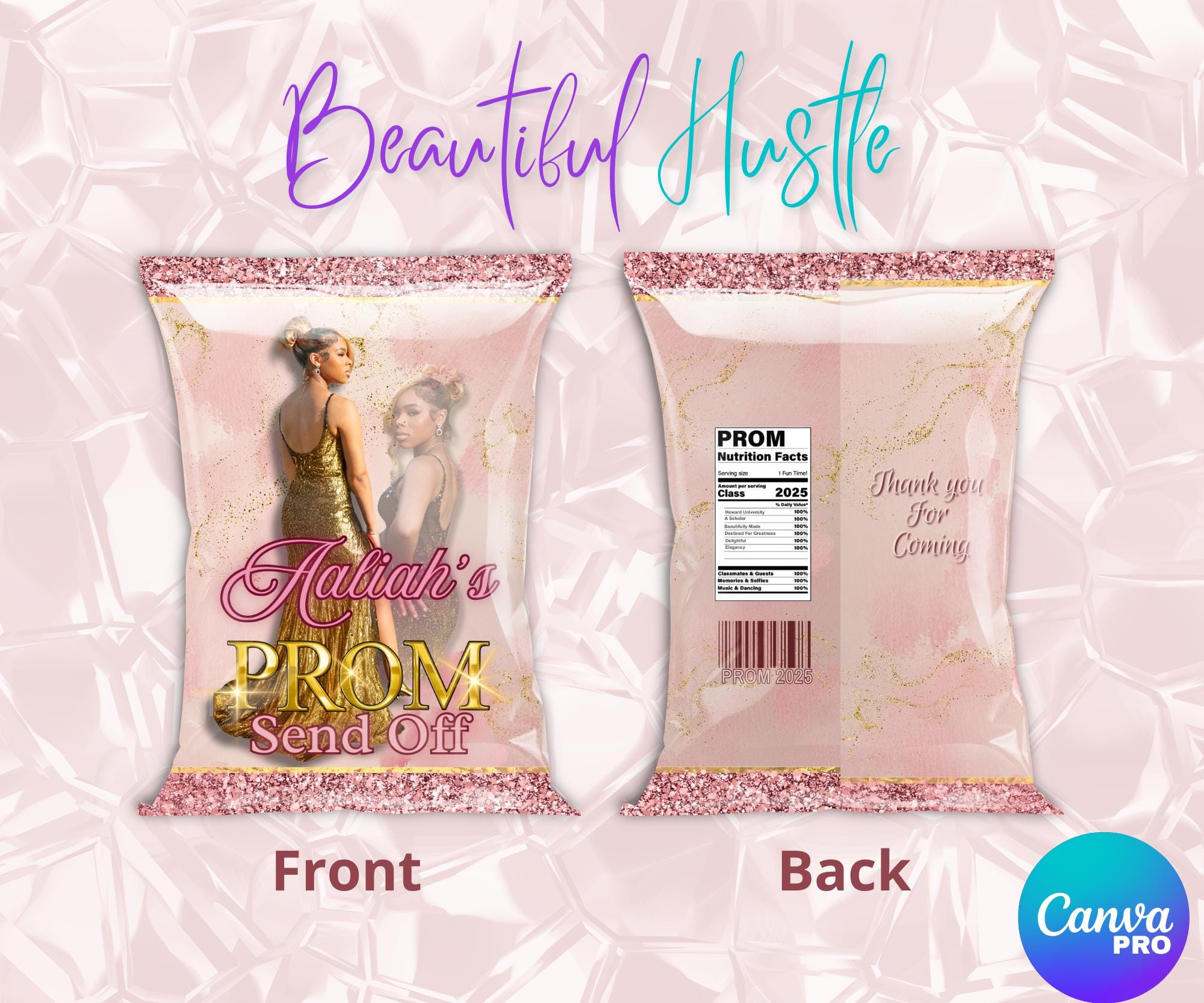 Prom / Graduation Chip Bag a Template - Etsy