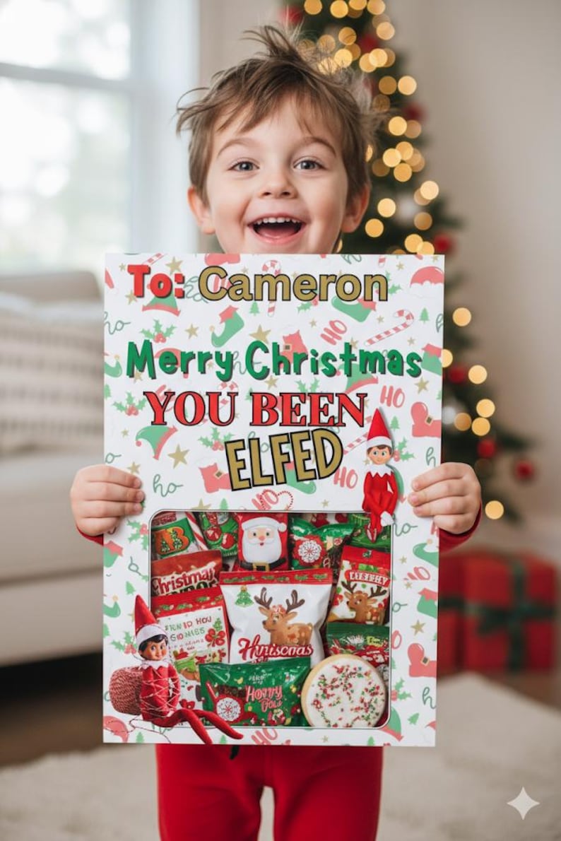 Jumbo Elf on Shelf Card, Diy, Canva Edit - Etsy
