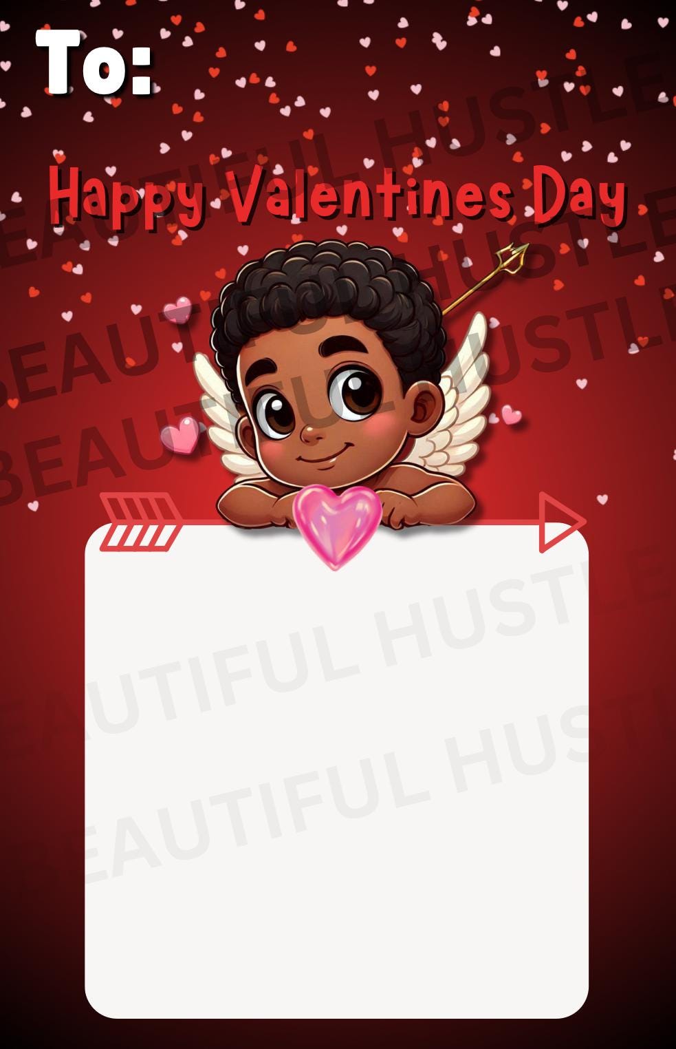 Valentines Day Jumbo Card Template, Canva,diy - Etsy