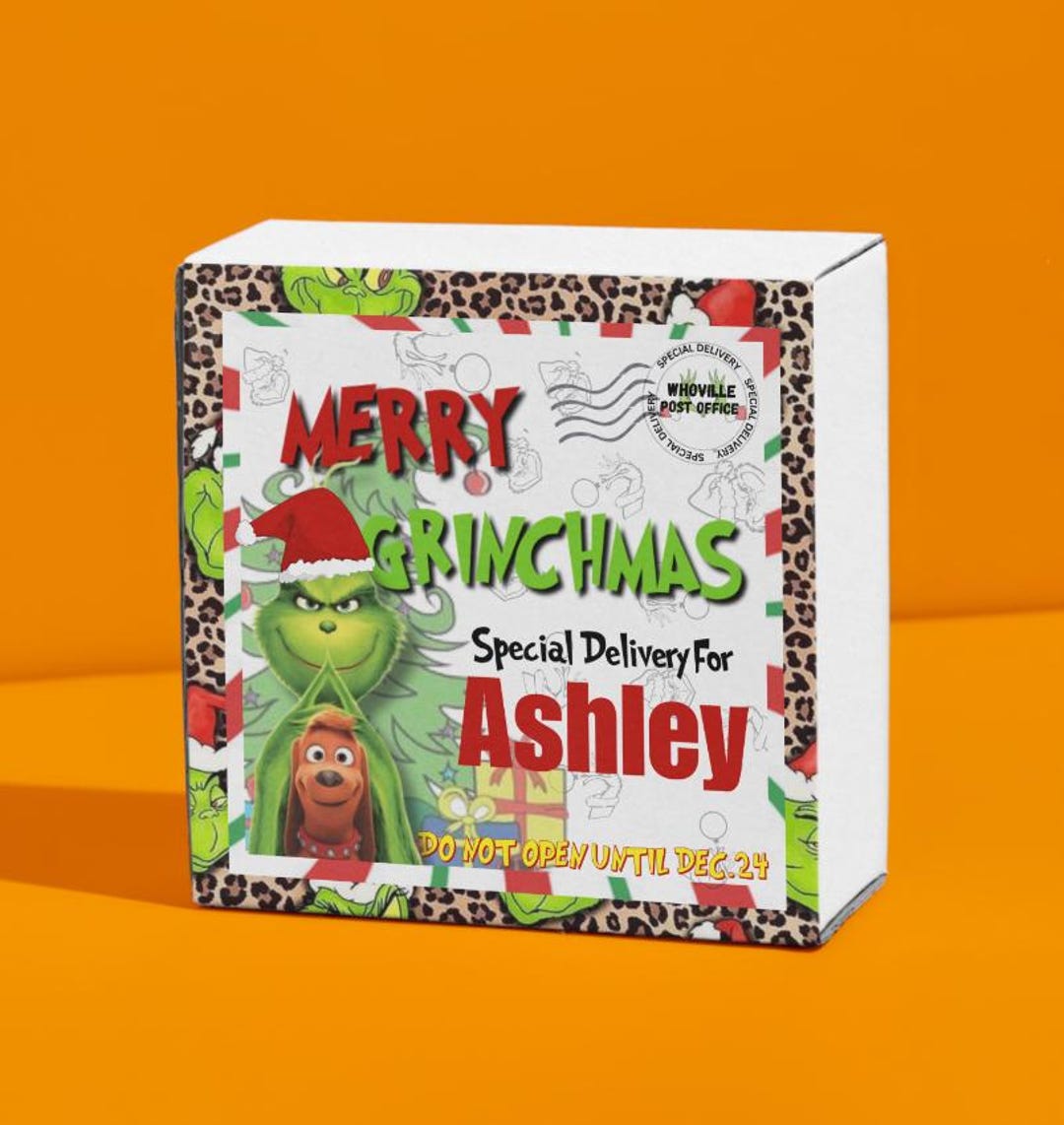 Grinch Christmas Eve Box Template | DIY Santa Box (canva Editable ...