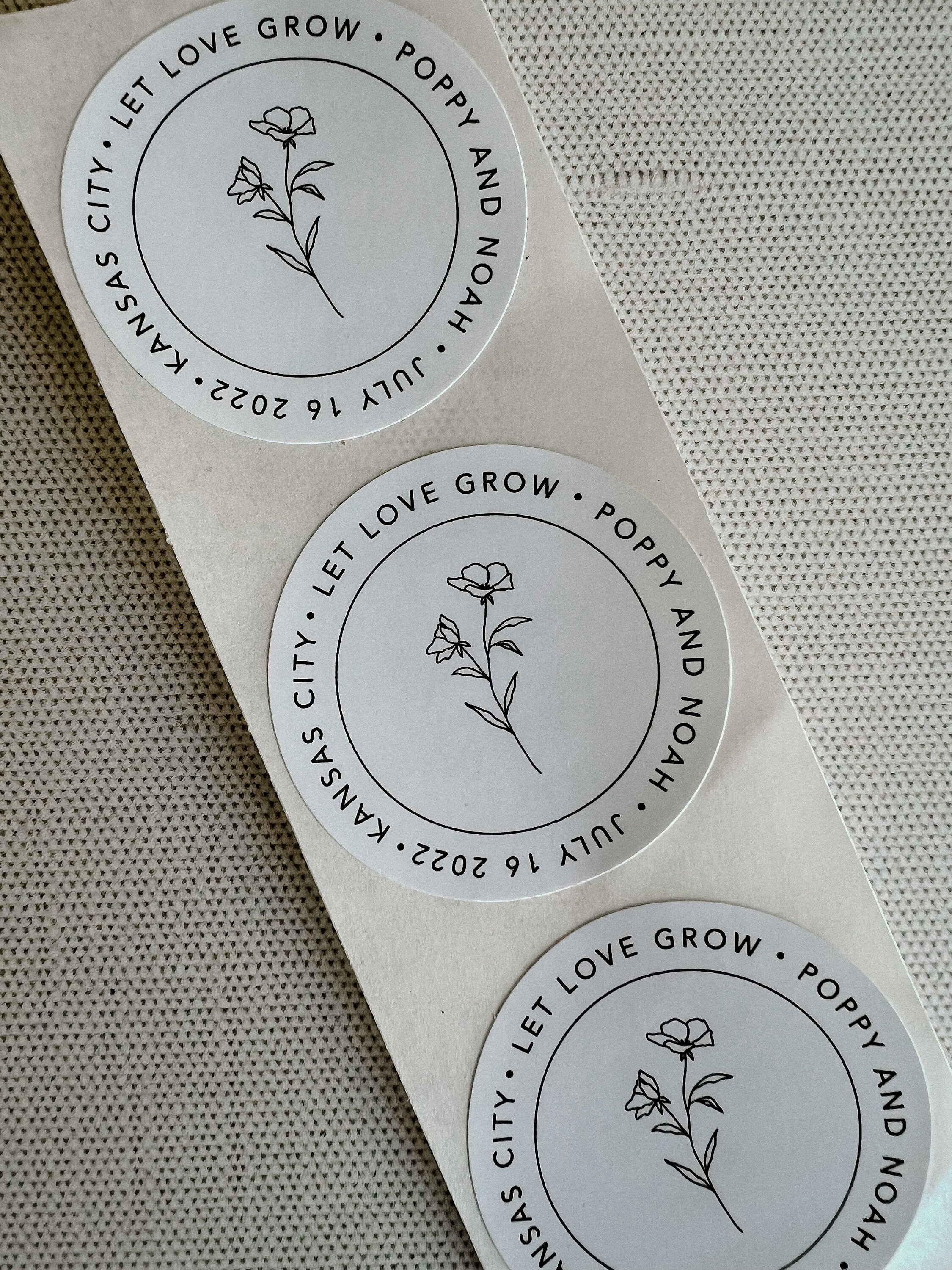 Let Love Grow Stickers, Seed Packet Favor Stickers, Seed Packet Labels ...