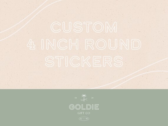 Custom 4 Inch Circle Labels Custom Stickers Bulk Custom | Etsy