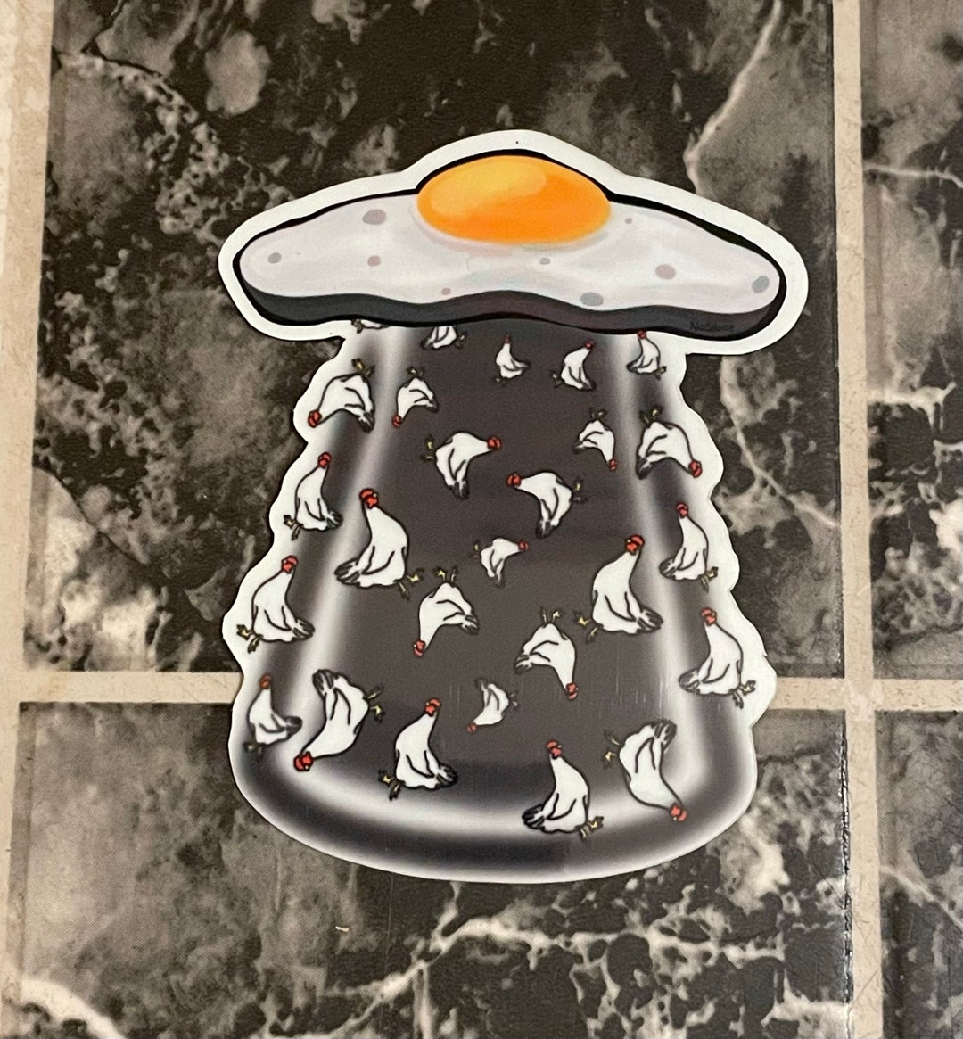 Cluck Cluck and Away GLOW in the Dark Sticker - Etsy