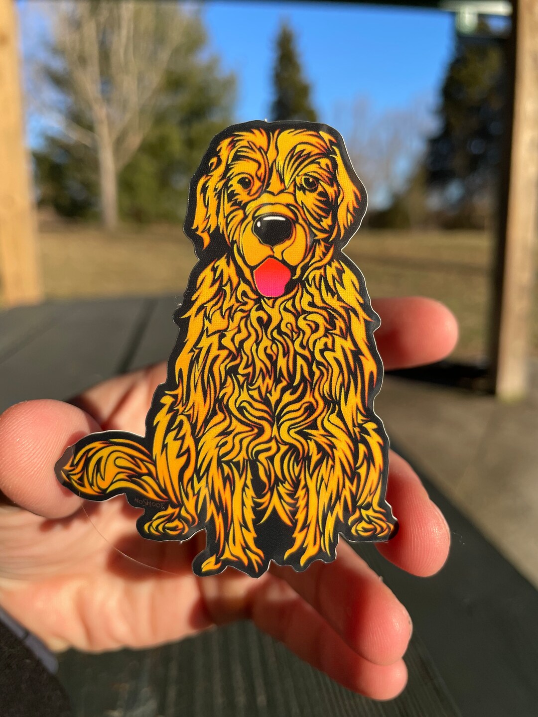 Golden Retriever Sticker - Etsy