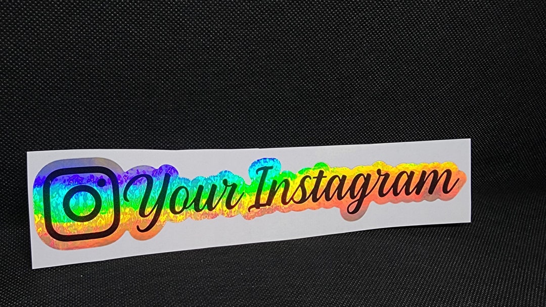 Custom Rainbow Holographic Car Decals, Instagram Vinyl Car Decal ...