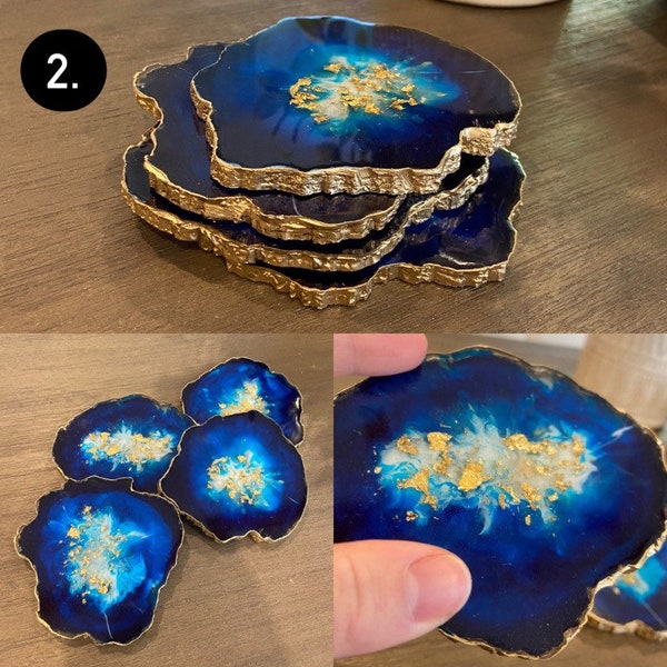 Geode Coasters - Etsy
